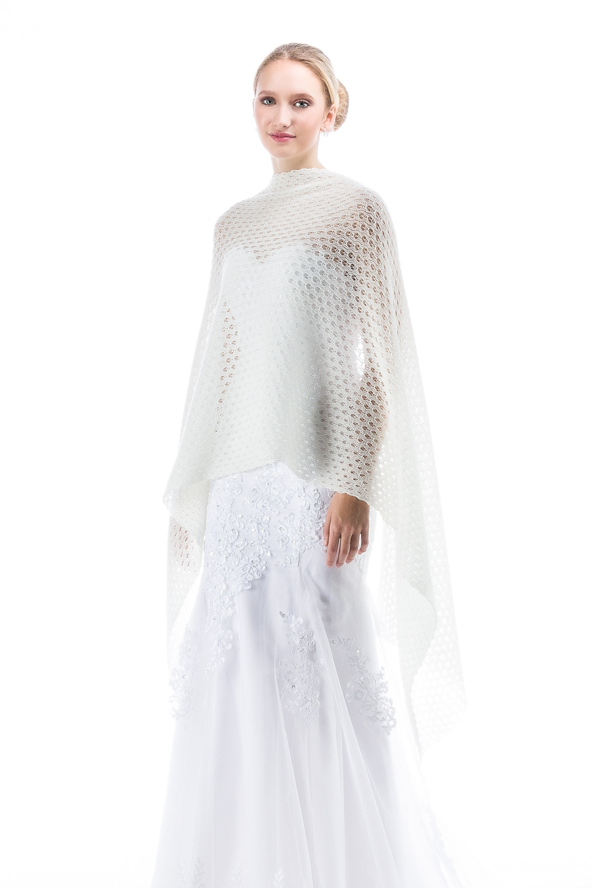 Knitted Lace Wedding Shawls - Vobelle